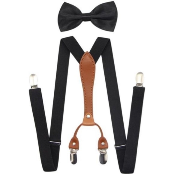 Accessories | Suspenders Bowtie Set Black | Poshmark